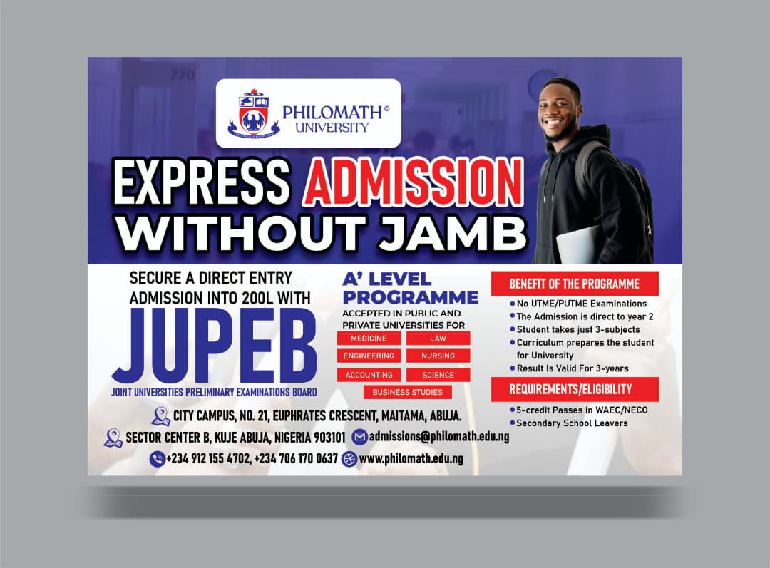 Secure Direct University Admission Without JAMB Through JUPEB at ...